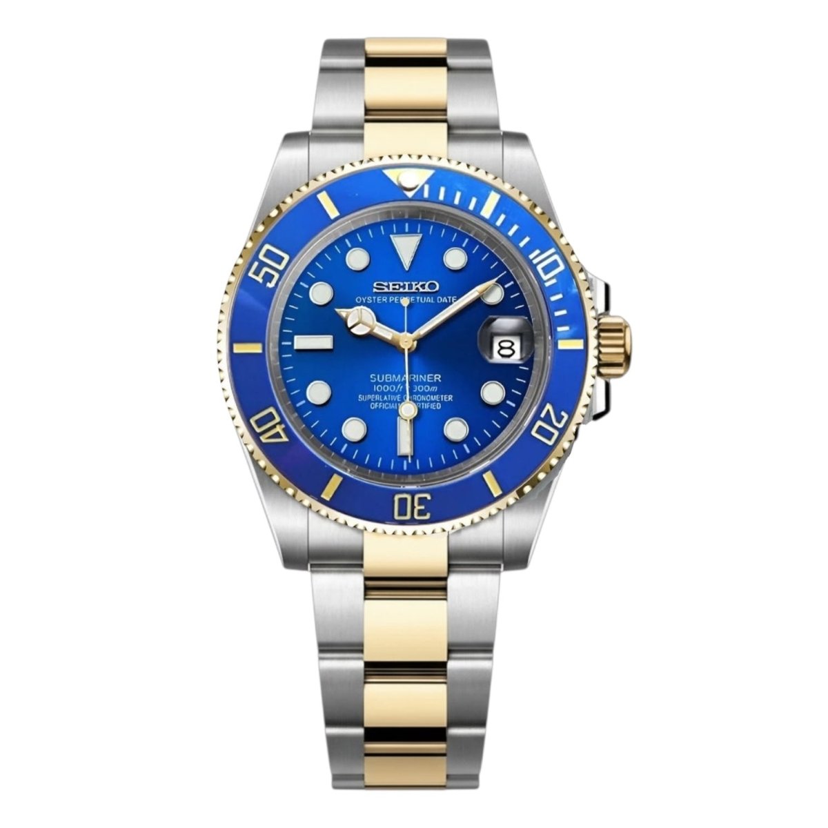 SUBMARINER MOD TWO TONE OCEAN DIAL OYSTER - Premium Seiko Mod | ModTime